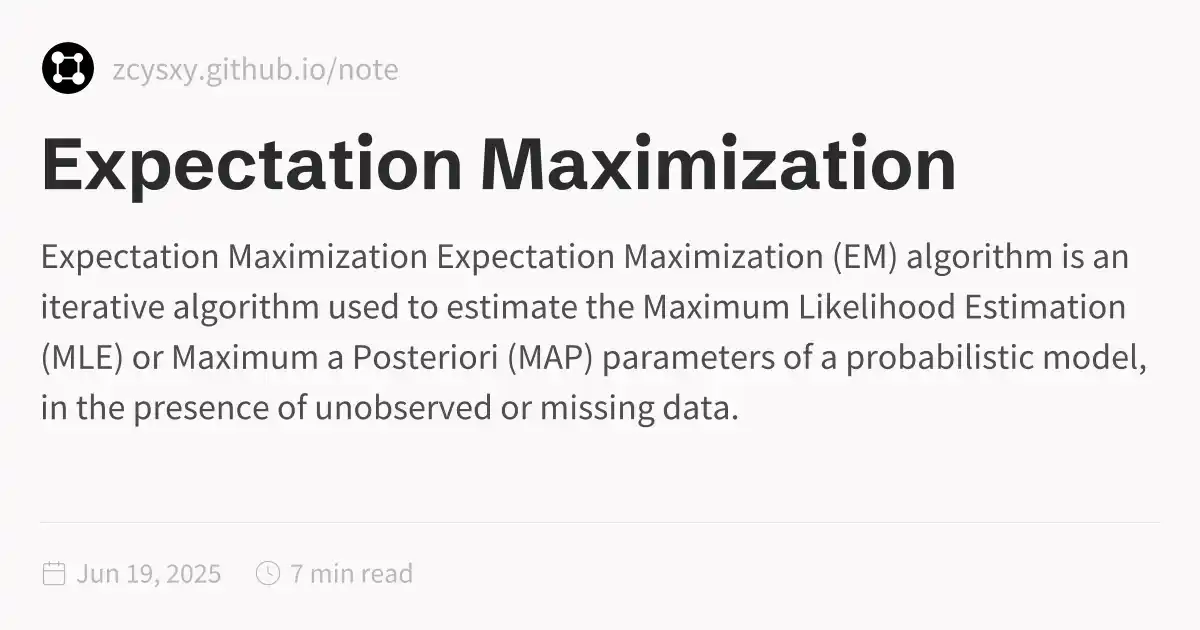 Expectation Maximization