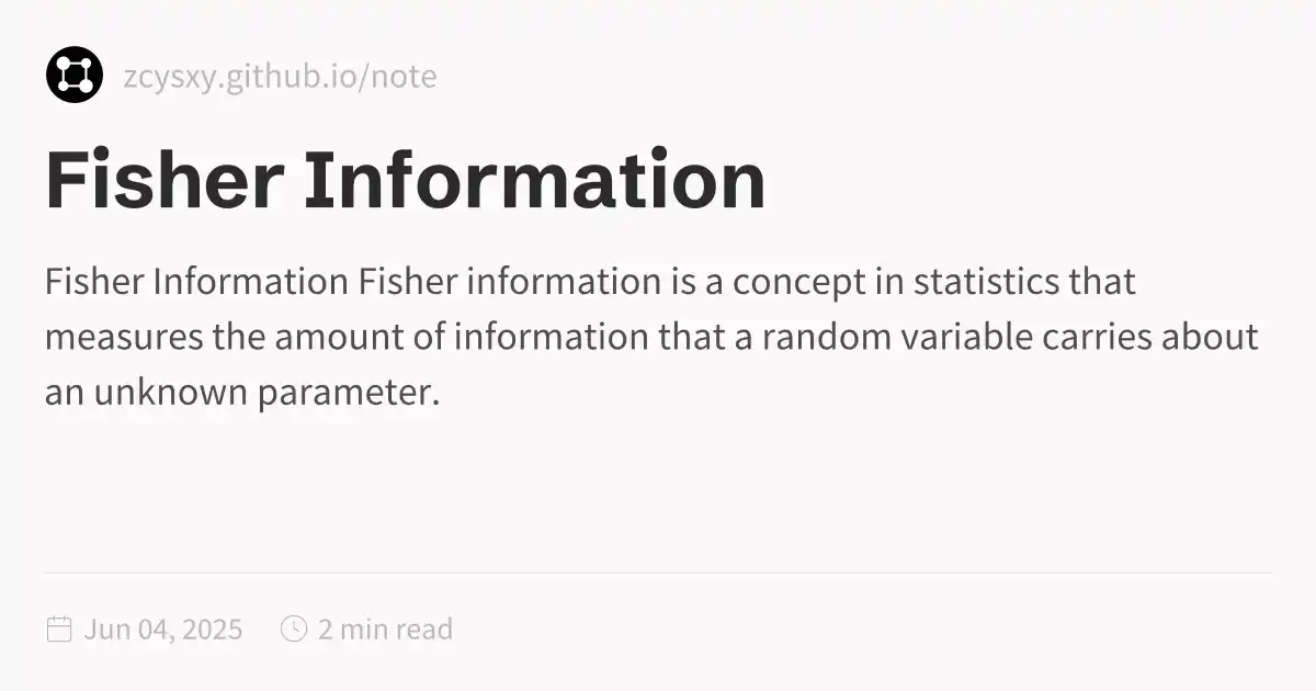 Fisher Information