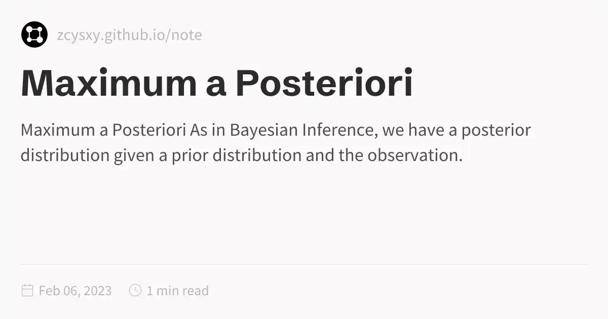 Maximum a Posteriori