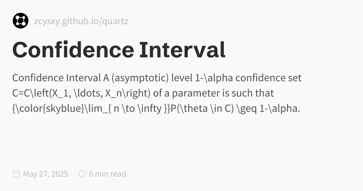 Confidence Interval
