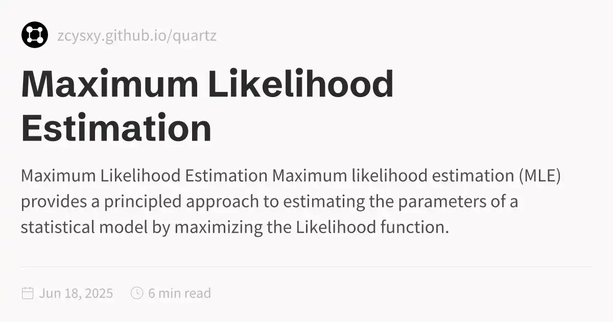 Maximum Likelihood Estimation