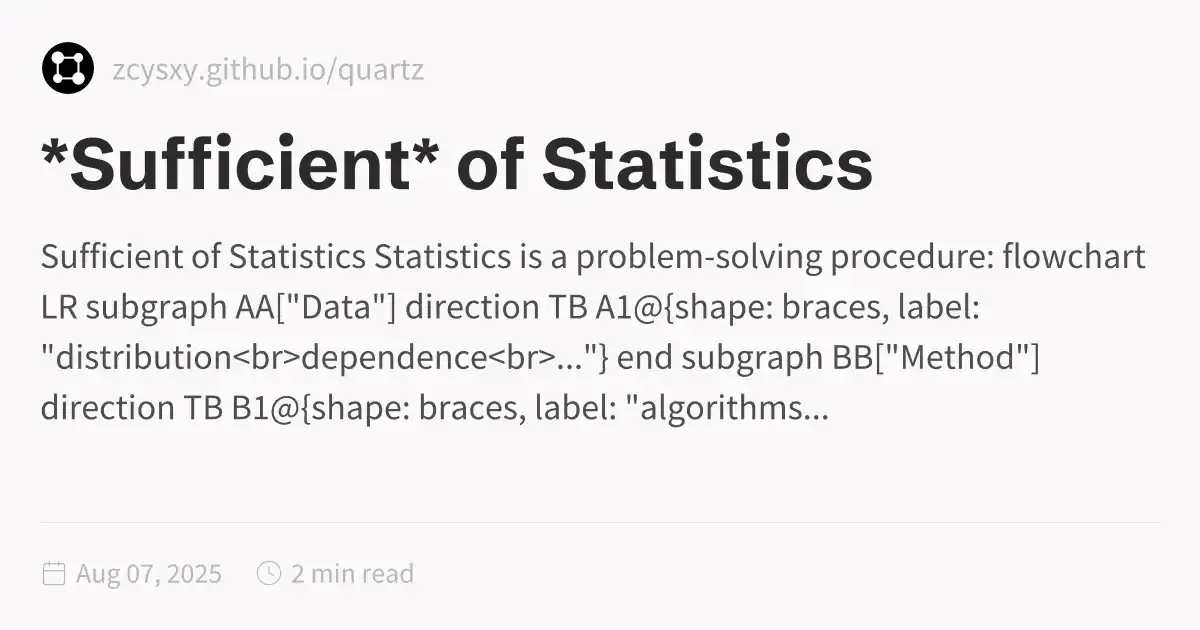 *Sufficient* of Statistics